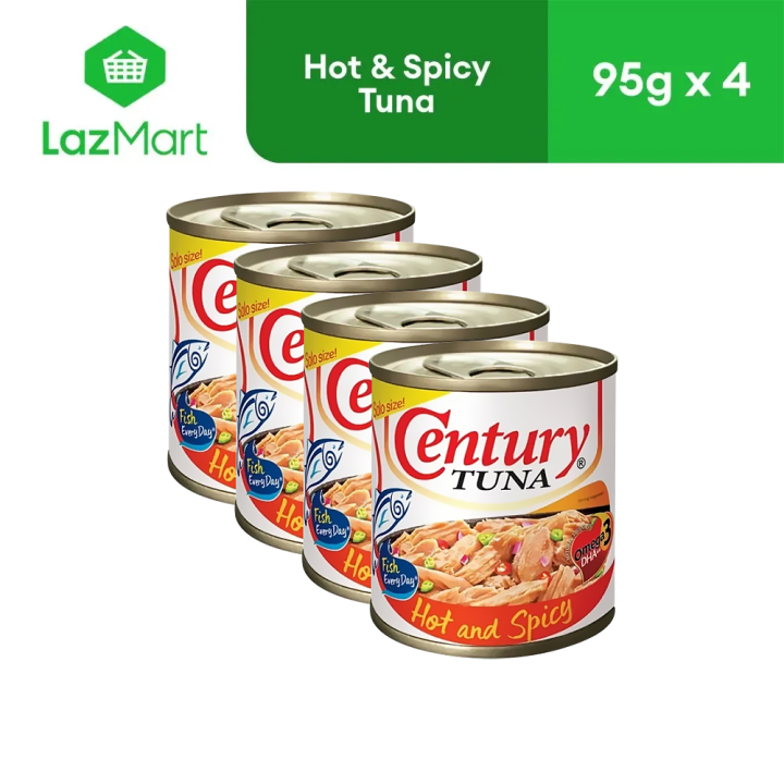 Century Tuna Flakes Hot & Spicy 95g - Pack of 4 | Lazada PH
