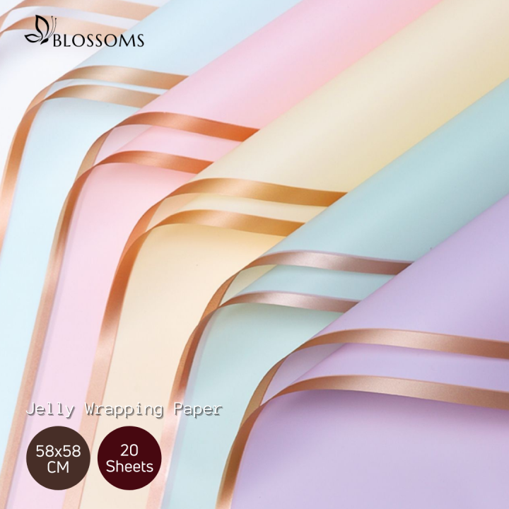 [MY Ready Stock] 20 Sheets Jelly Mist Wrapping Paper Bouquet Gift ...