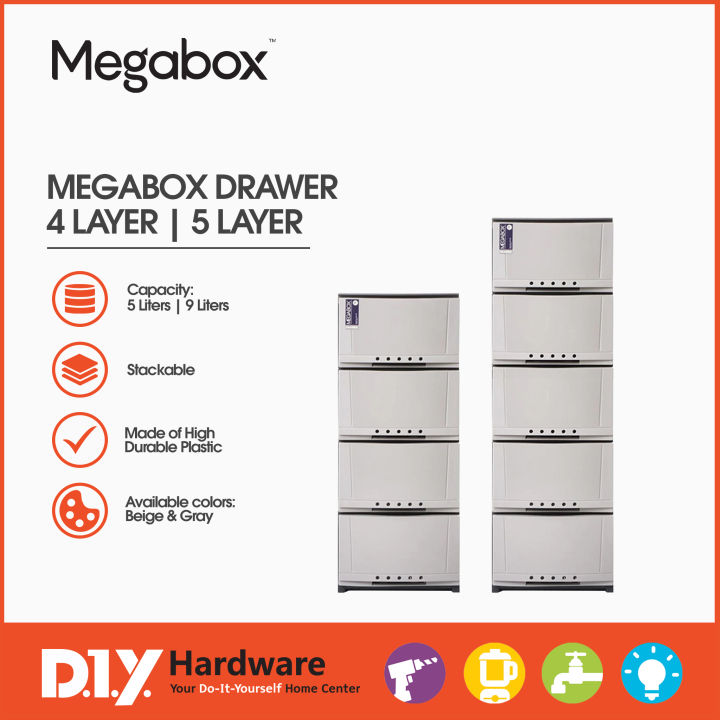 MegaBox Drawer 4 Layer | 5 Layer | Lazada PH