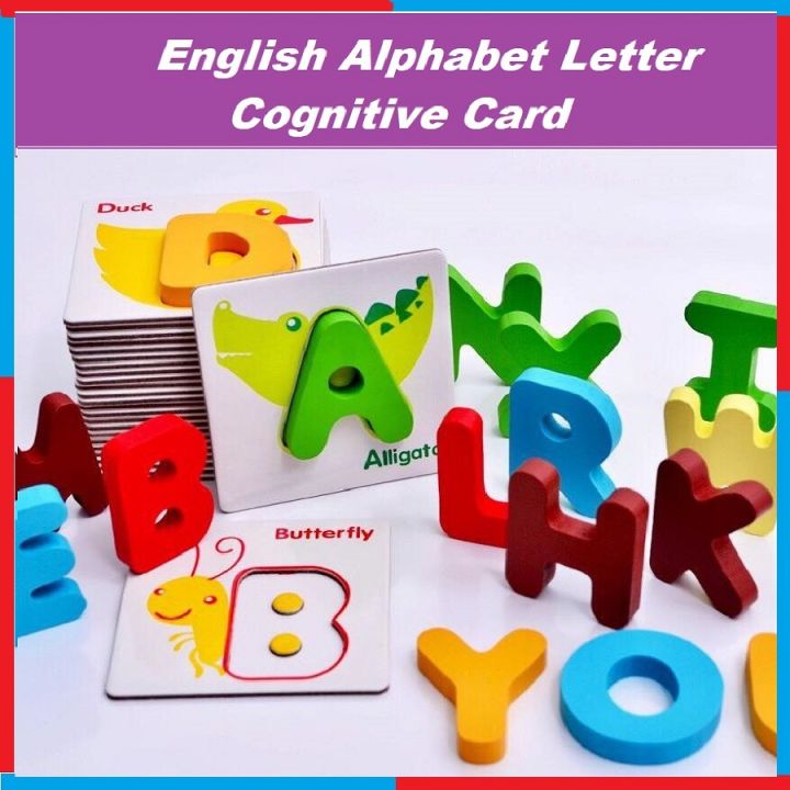 Wooden Alphabet Letter Cards / ABC Wooden Card - Montessori Toys ...