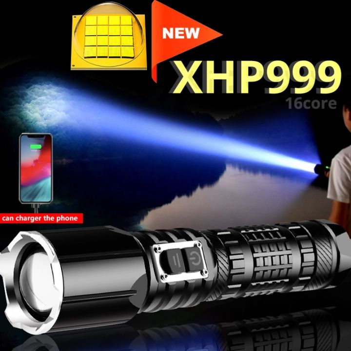 The Brightest Flashlight XHP999 High Power Touch Light Powerful Torch ...