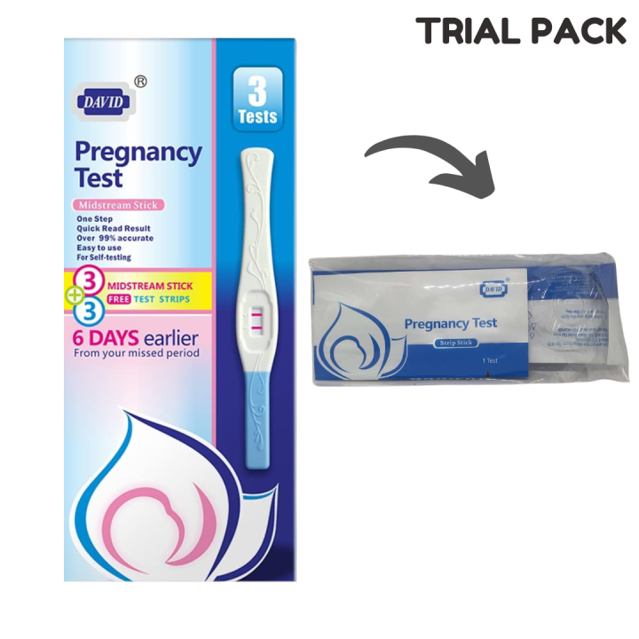 David Pregnancy Test, 1 Midstream Stick and 1 Strip Stick | Lazada PH