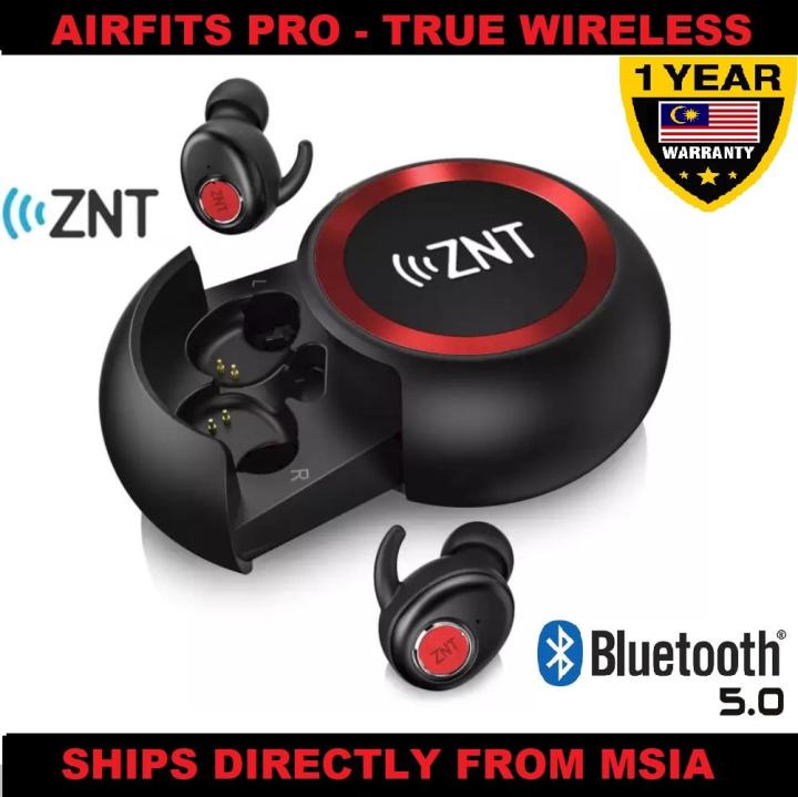 1YRMALAYSIAWRTY ZNT AirFits Pro Evolution Version of True Wireless Bluetooth 5.0 Earphone Recharge In ear Sports Earbuds Black Lazada