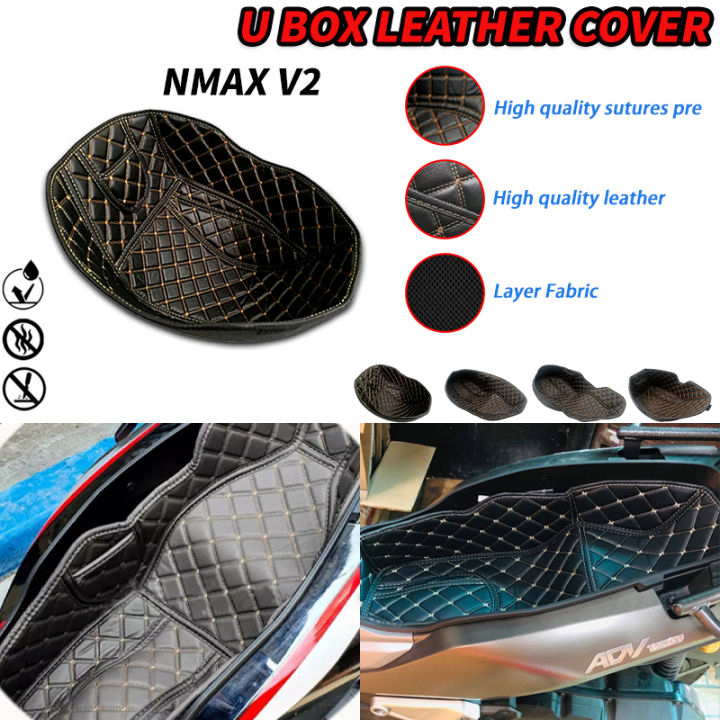 Pinph U Box Leather Cover For Nmax V2 YAAMAHA Aerox 155 HONDA ADV 150 ...