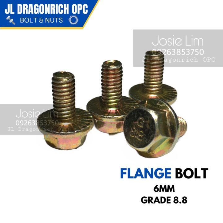 M6 Flange Bolt G8.8 6MM Hexagonal Motor Bolts Motorcycle Nut High ...