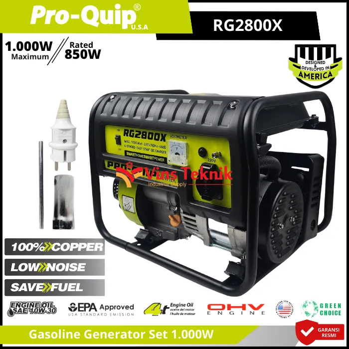 PROQUIP RG 2800 Mesin Genset Bensin 1.000Watt Gasoline Generator ...