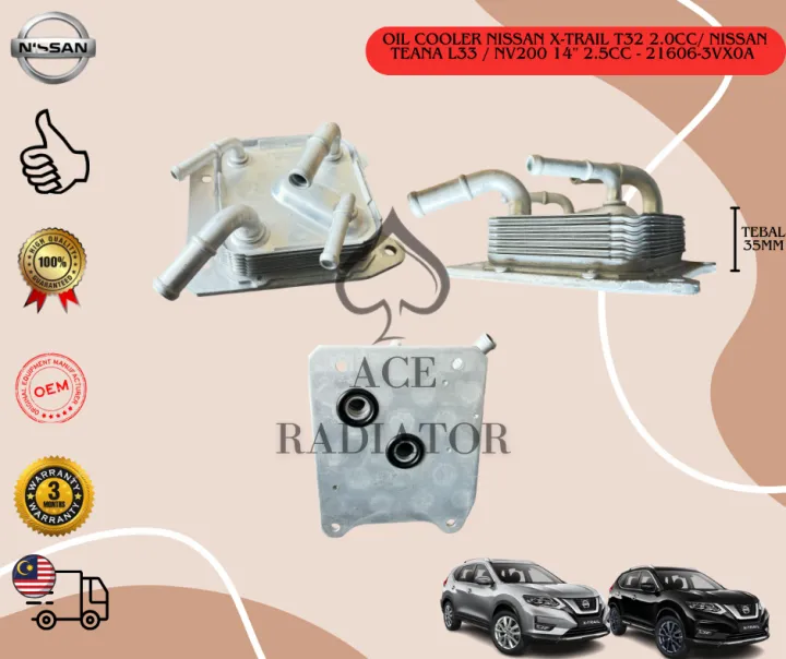 OIL COOLER NISSAN X-TRAIL T32 2.0CC/ NISSAN TEANA L33 / NV200 14'' 2 ...