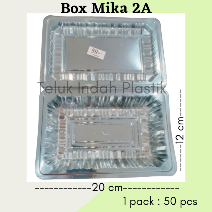 50pcs Mika Kue 2A (20x12) Mika Box Besar Kemasan Makanan | Lazada Indonesia