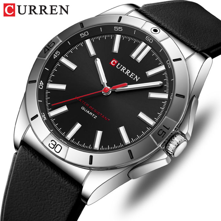 CURREN Classic Men's Quartz Watches with 44mm Alloy Case And Silicone ...