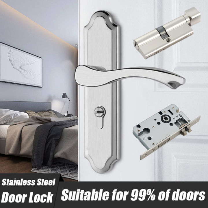 High Quality 304 Stainless Steel Door Lock Double Anti-Theft Room Door ...