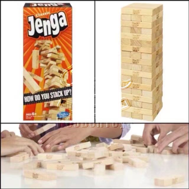 54pcs Jumbo Jenga Wooden Building Blocks Educational Toys Jumbo Jenga ...