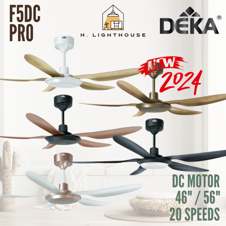 DEKA Ceiling Fan F5DC PRO 56" 46" DC Motor 20 Speeds / Ceiling Fan with ...