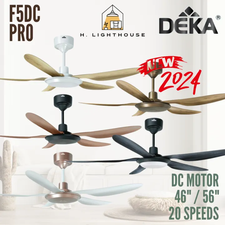 DEKA Ceiling Fan F5DC PRO 56" 46" DC Motor 20 Speeds / Ceiling Fan with ...