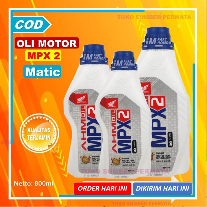 Oli MPX2 800 ml AHM Oil Matic MPX 2 0.8L ORIGINAL | Lazada Indonesia