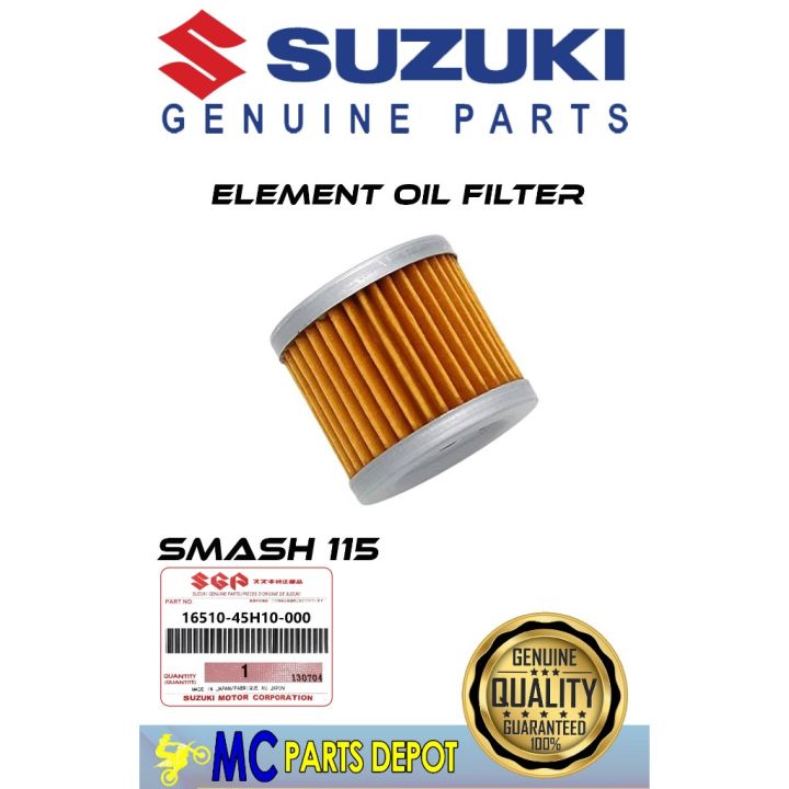SUZUKI GENUINE OIL FILTER ELEMENT FOR SMASH 115 ( 16510-45H20-000 / ...