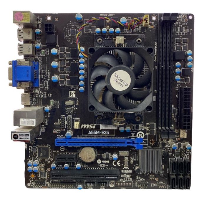 ชุดเซ็ต Cpu Amd A4 5300 พร้อม Mb Msi A55m E35 สินค้าเป็นมือสอง มีประกัน