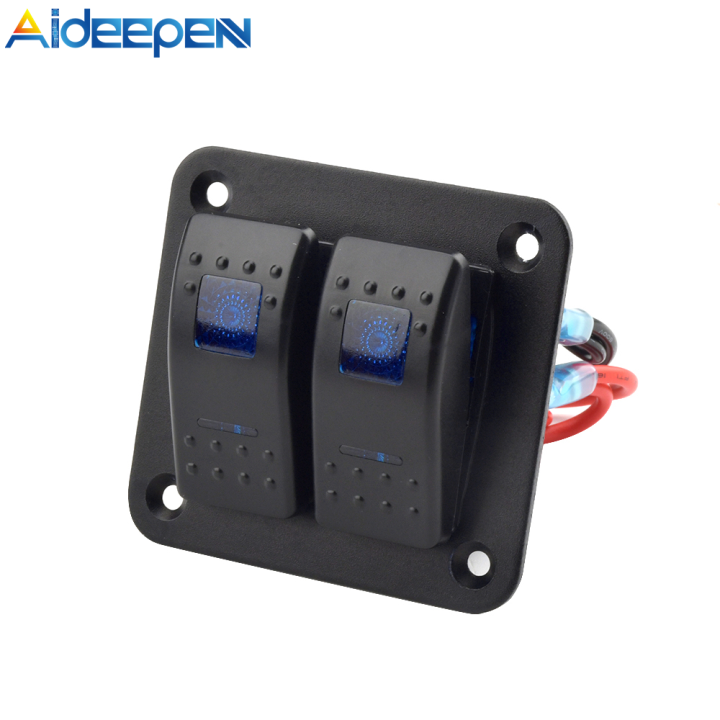 Aideepen 12-24V Modified Switch Control Panel 2-Position Rocker Switch ...