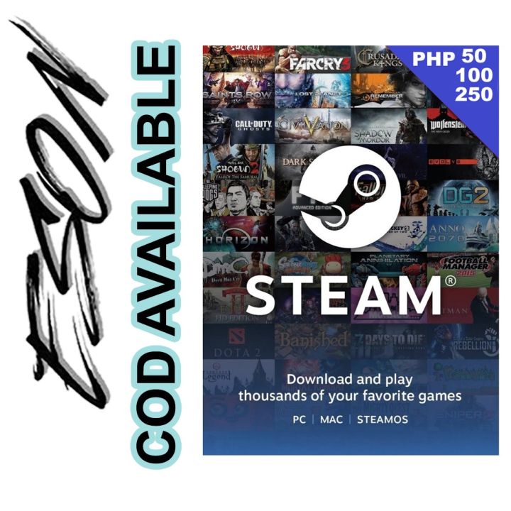 Steam Wallet Code (PHP 50, 100, 250) - Low Denom | Lazada PH