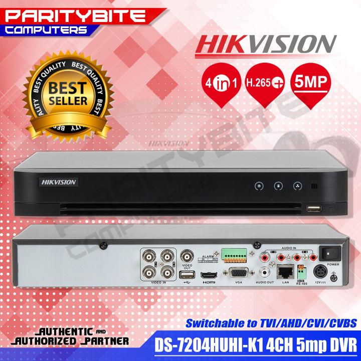 HIKVISION DVR DS-7204HUHI-K1 / E Turbo storage HD 4K Ultra 5MP 4 Channel 10TB HDD | Lazada PH