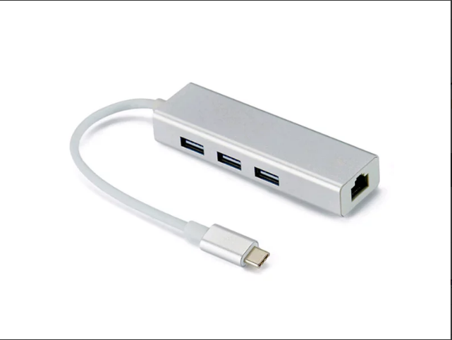 USB Type C Lan Adapter dengan 3 USB Hub port USB | Lazada Indonesia