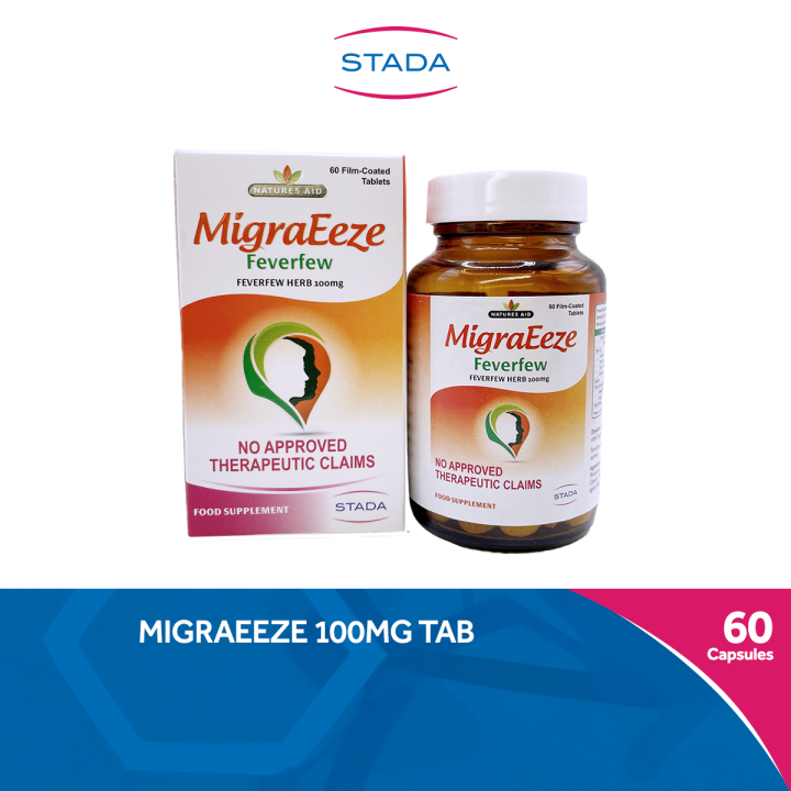 Migraeeze 100mg Tab 60s - contains Feverfew, an ingredient used for the ...