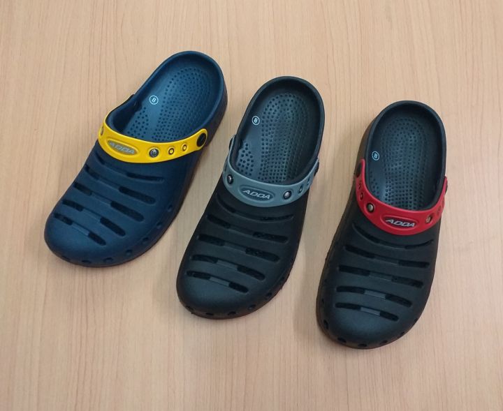 ADDA รองเท้าแตะสวมหัวโต รุ่น 5302 สีดำเทา สีดำแดง สีกรมเหลือง เบอร์ 7 ...