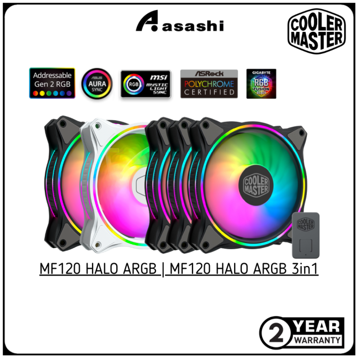 Cooler Master MasterFan MF120 HALO ARGB / MF120 HALO ARGB 3 in 1 Casing ...