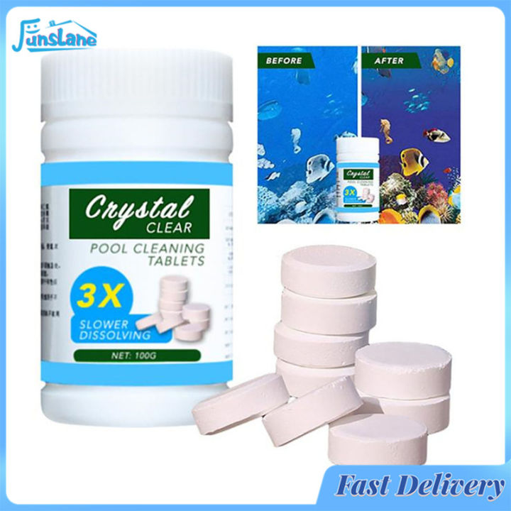 FunsLane Chlorine Tablets For Pool Quick Dissolving Pool Tablets Above ...