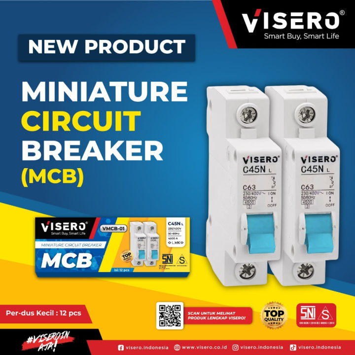 MCB Listrik 1P 1 Phase 1 Fasa 4A 6A 10A Standar SNI LMK Original ...