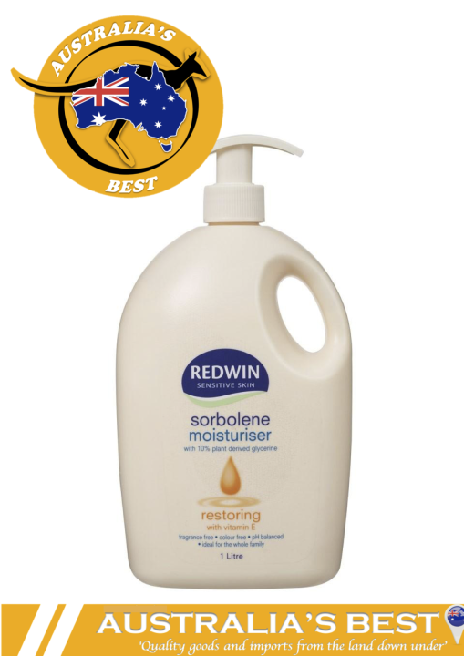 REDWIN Sorbolene Moisturiser with Vitamin E 550ml, 1.1 Litre or 2 ...