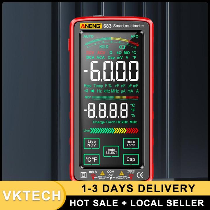 Smart Digital Multimeter Touch Screen Electrical Capacitance Meter 6000 ...