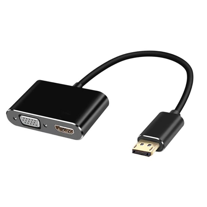 DisplayPort to VGA+HDTV Converter Computer Monitor Adapter Cable DP ...