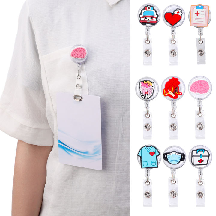 Cartoon Medical Chest Card Clip Retractable Buckle Cute Wind Creative ...