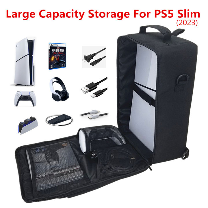 Portable for PS5 slim Travel Carrying Case Storage Bag Handbag Shoulder ...