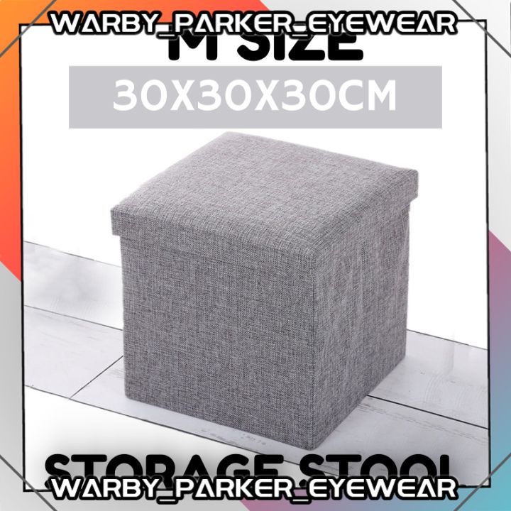 (1 PCS) M SIZE Multifunction Folding Fabric Chair Stool Storage Box ...
