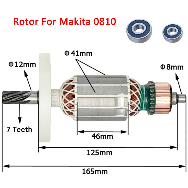 Armature Rotor For MAKITA 0810 0810T 7 Teeth Electric Rotary Hammer ...