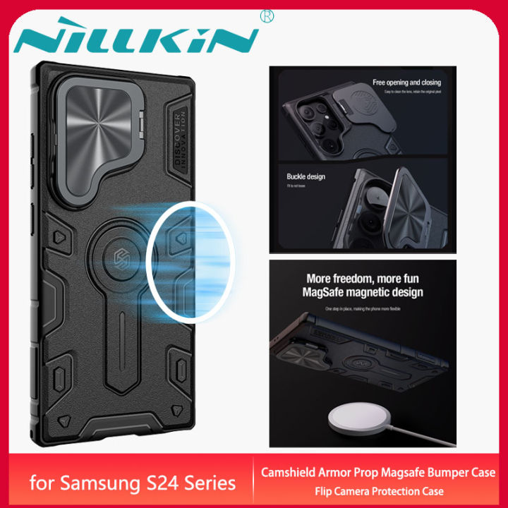 [MagSafe]Nillkin for Samsung Galaxy S24 Ultra Case Magnetic CamShield Armor Prop Camera ...