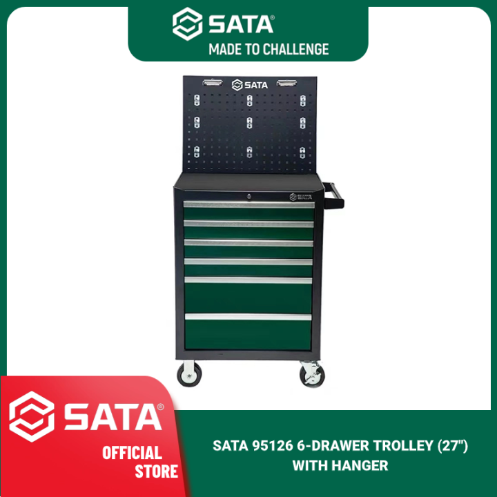 (D5) SATA 95126 6-DRAWER TROLLEY (27") / TOOLS HANGER / CABINET TOOLS ...