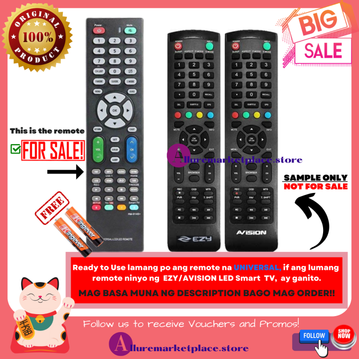 Ready to use Universal TV Remote for Ezy AVISION Smart TV Android TV #3 ...