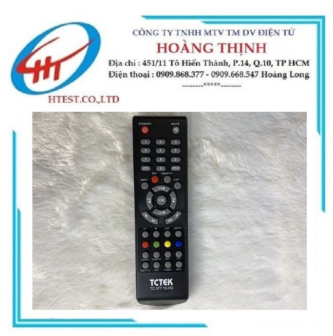 (Tặng kèm pin) Điều khiển đầu thu kỹ thuật số DVB T2 TCTEK TC 377 HÀNG ...