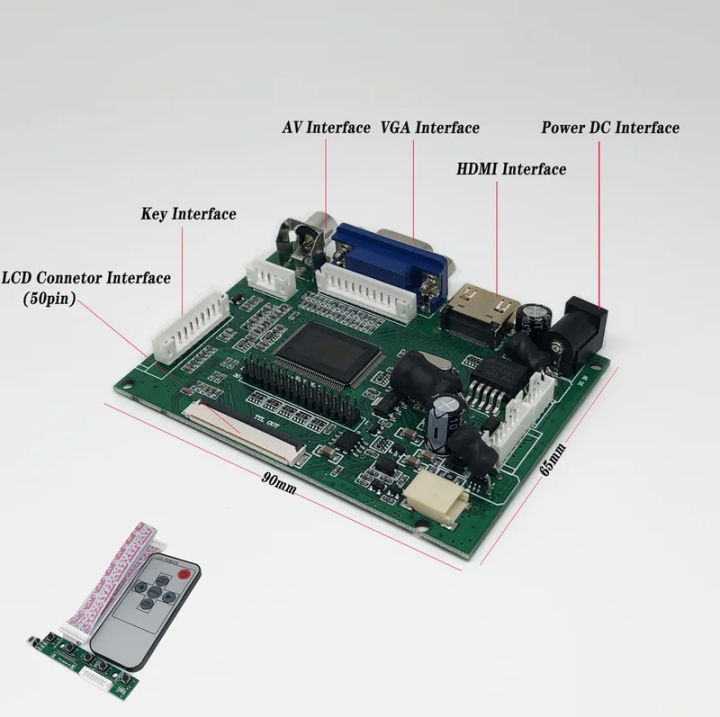 7inch 1024*600 Screen Display LCD TFT Monitor with Remote Driver ...