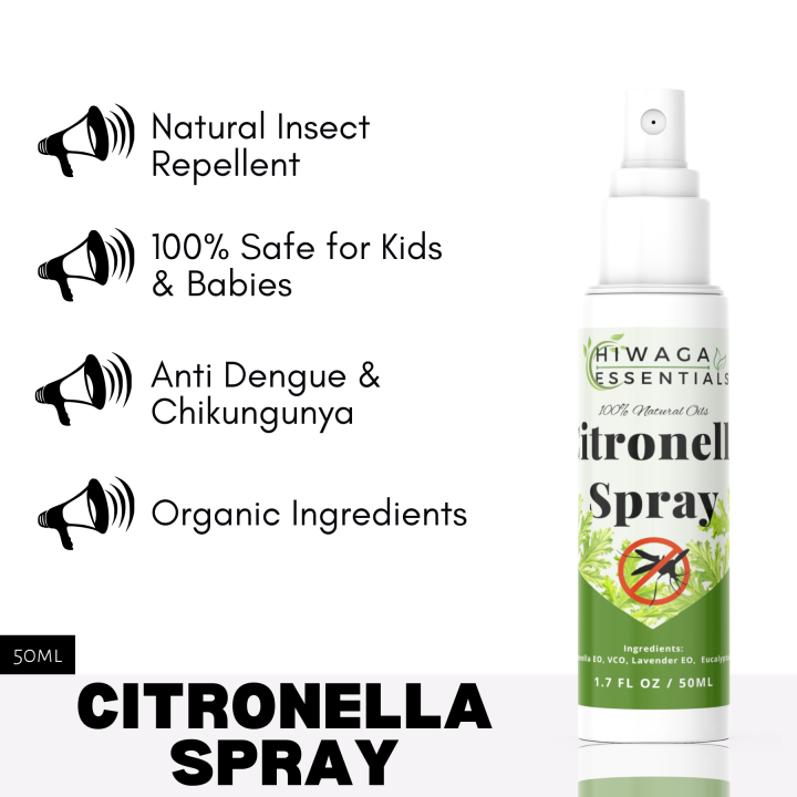 Hiwaga | Premium Citronella Spray 50ml | Insect and Mosquito Repellant ...