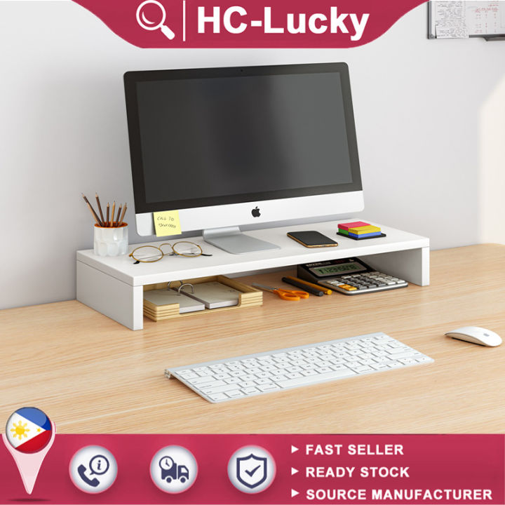 HC-Lucky Classic Style 2 Color Wooden Monitor Holder Bracket Computer ...