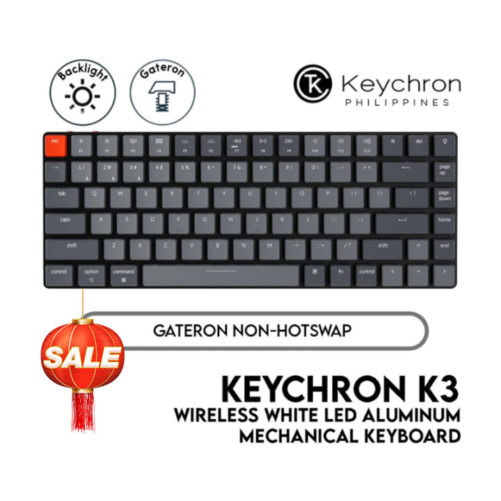 Keychron K3 Mechanical Keyboard (75% Layout, Wired/Bluetooth, White LED ...