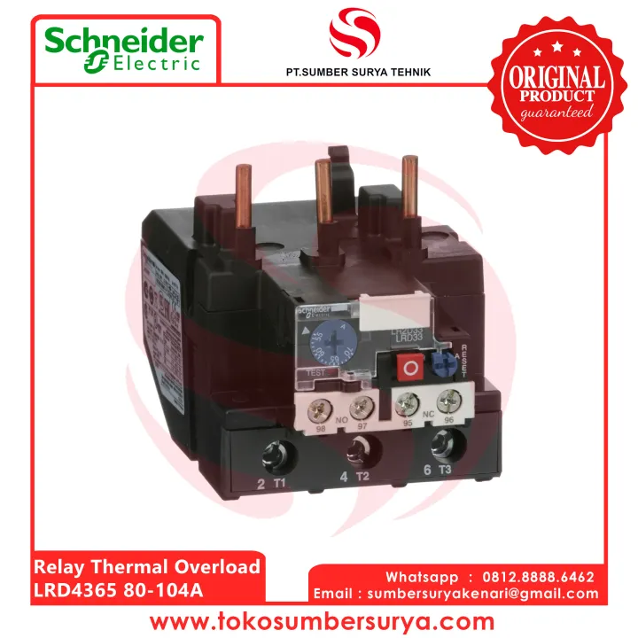 Relay Thermal Overload 95A - 120A Saklar Listrik ON OFF LRD4367 SNI ...
