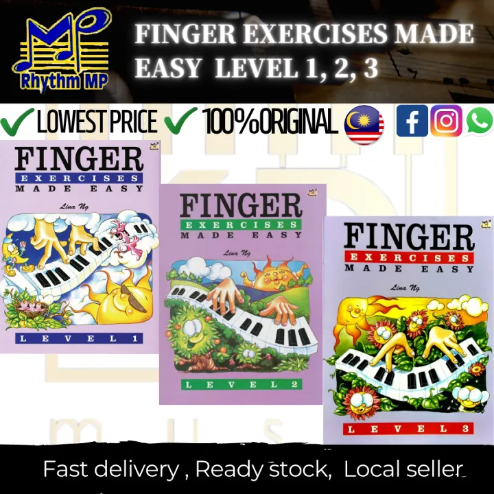 ☆RHYTHM MP☆ FINGER EXERCISES MADE EASY LEVEL 1/2/3 | Lazada