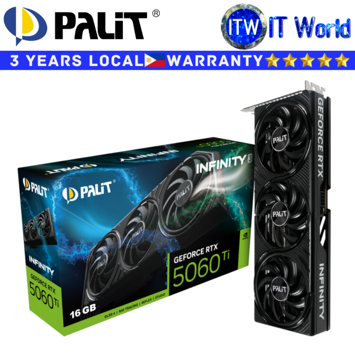 Itw | Palit RTX 5060 Ti Infinity 3 16GB GDDR7 Geforce Graphic Card (NE7506T019T1-GB2061S ...