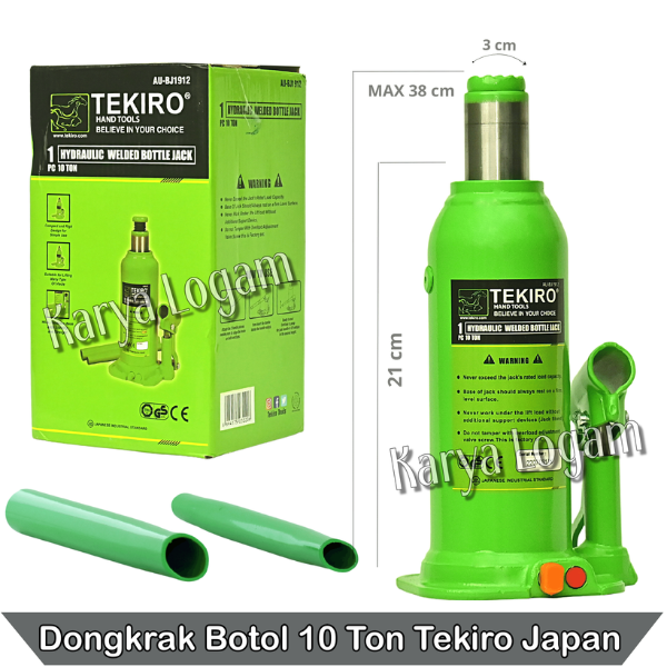 TEKIRO Dongkrak Botol 2 4 6 10 15 20 Ton - HIDROULIC BOTTLE JACK 10TON | Lazada Indonesia