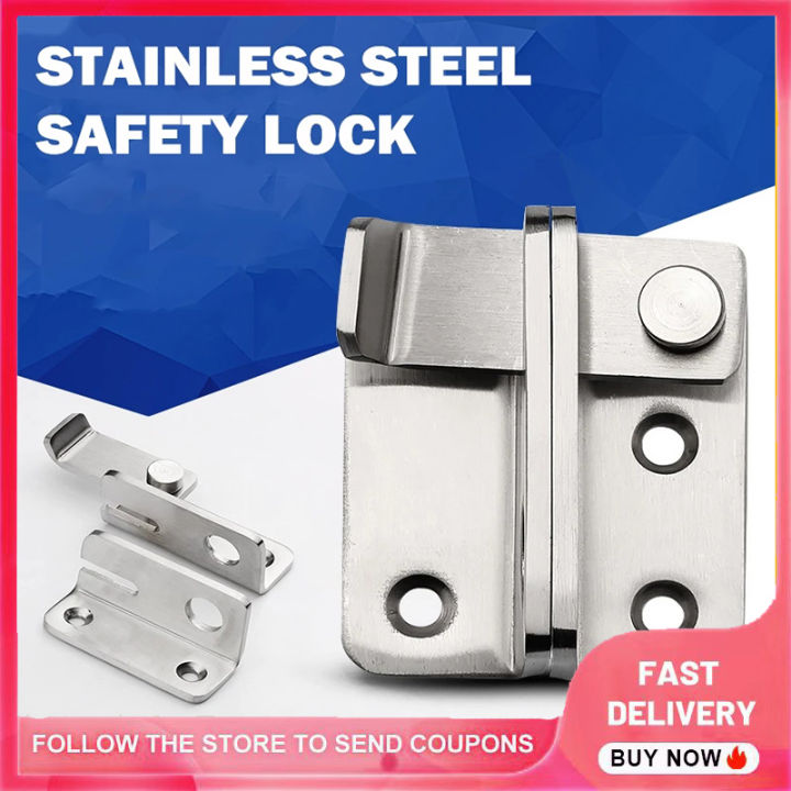 Stainless Steel Muti Purpose Door Lock Latch Hasp Sliding Lock Buckle ...