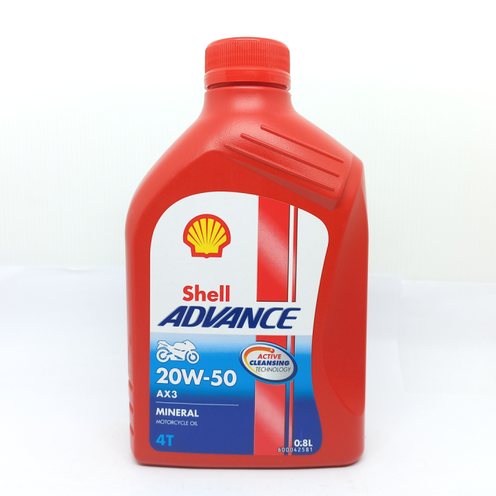 Oli Shell Advance AX3 Bebek 20w50 800ml Oil Mesin Premium Mineral 0.8L ...
